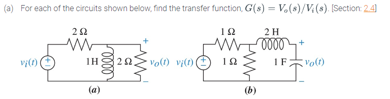 Solved a) For each of the circuits shown below, find the | Chegg.com