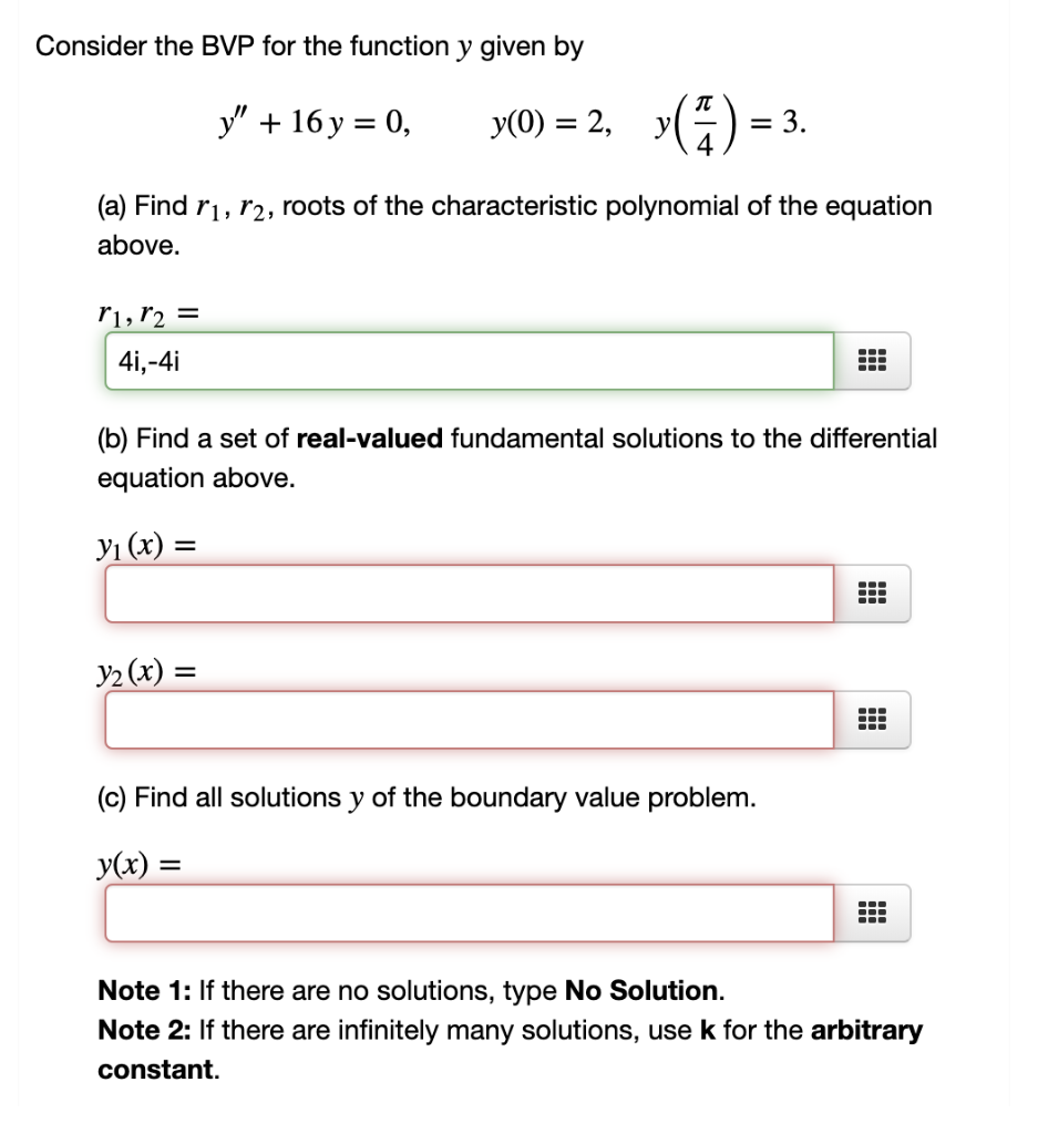 Solved Consider the BVP for the function y given by y16y 0, | Chegg.com
