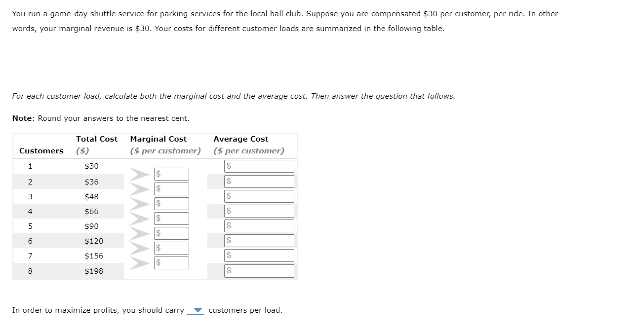 Solved You run a game-day shuttle service for parking | Chegg.com