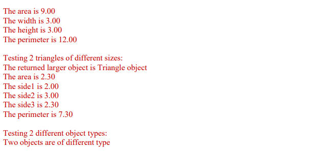 Solved The GeometricObject, Circle and Rectangle classes are | Chegg.com