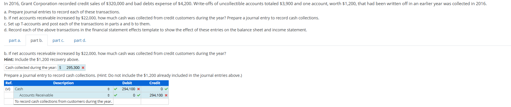 Solved Analyzing Accounts Receivable Changes a. Prepare | Chegg.com
