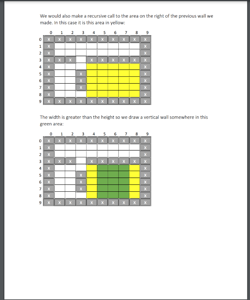 C++ 3) Recursive Maze Generation TO DO: Write a | Chegg.com