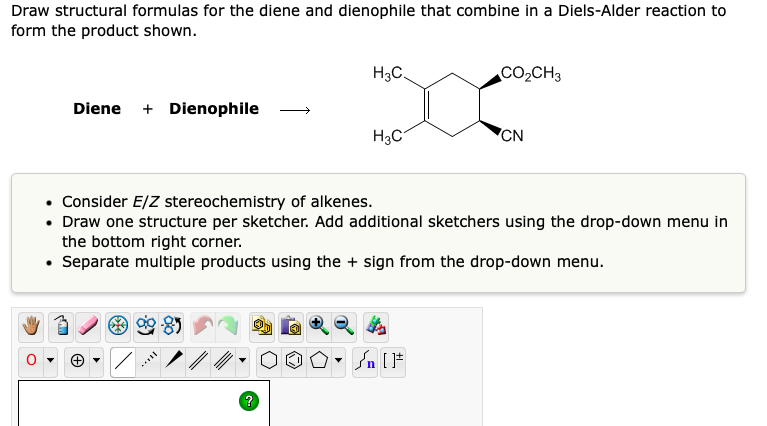 Solved Draw structural formulas for the diene and dienophile | Chegg.com