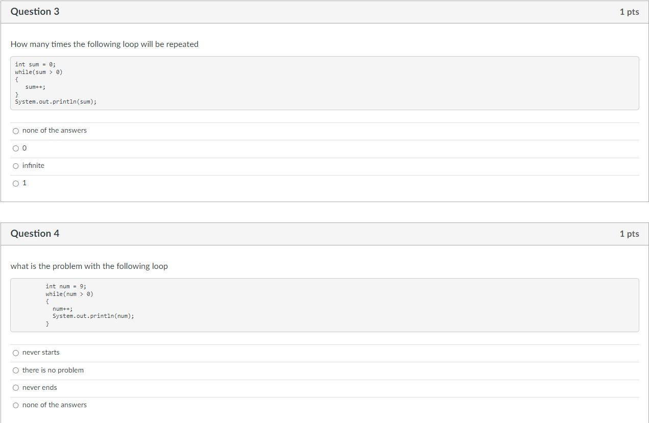 Solved How many times the following loop will be repeated | Chegg.com