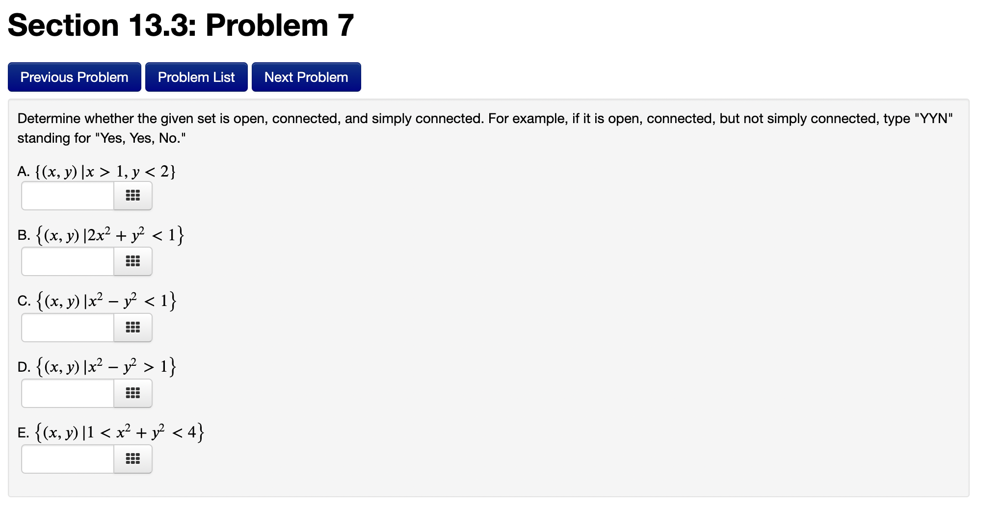Solved Determine whether the given set is open, connected, | Chegg.com
