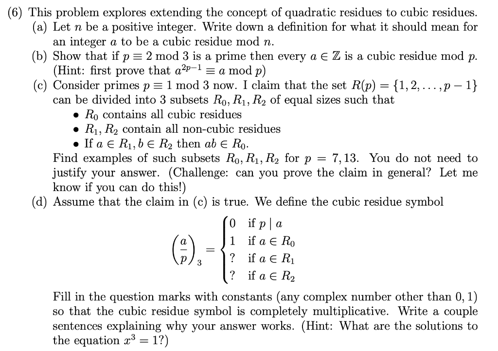 Solved 6) This problem explores extending the concept of | Chegg.com
