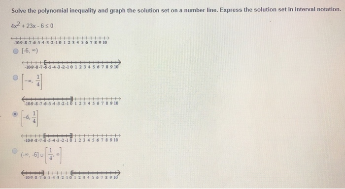 Solved Solve the polynomial inequality and graph the | Chegg.com