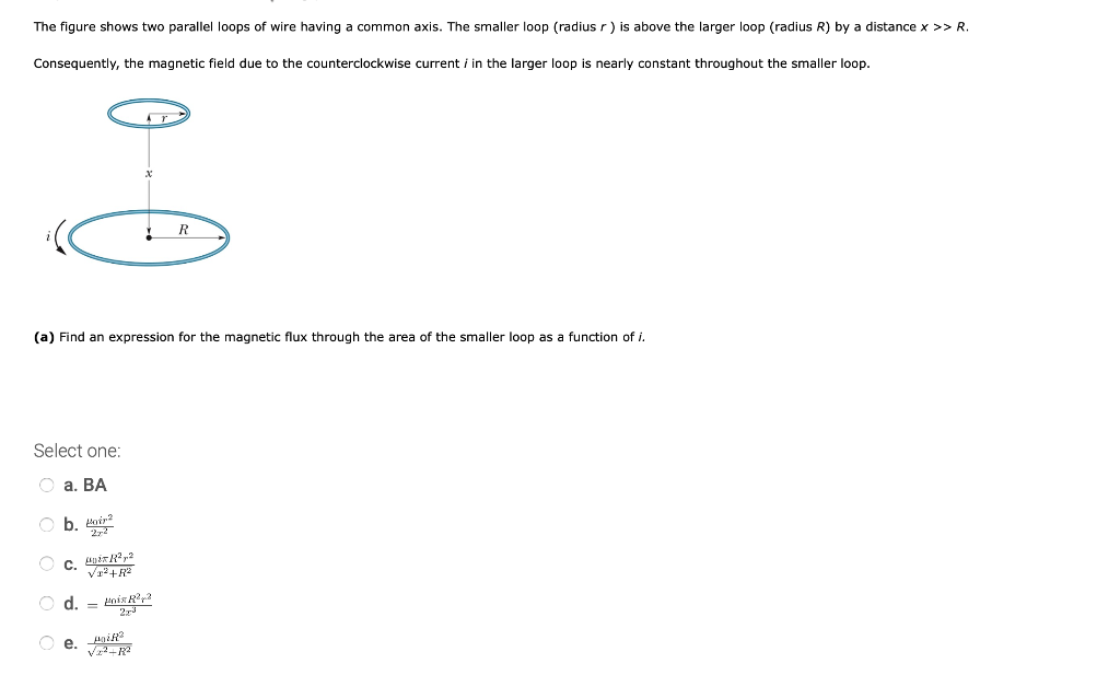 Solved O bir = The figure shows two parallel loops of wire | Chegg.com