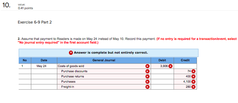 Solved Exercise 6-9 Record transactions using a perpetual | Chegg.com Solved Exercise 6-9 Record transactions using a perpetual | Chegg.com
