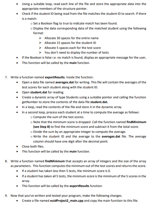 Solved PROGRAM DESCRIPTION In this project, you have to | Chegg.com