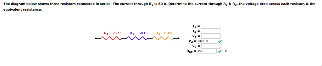 Solved The diagram below shows three resistors connected in | Chegg.com