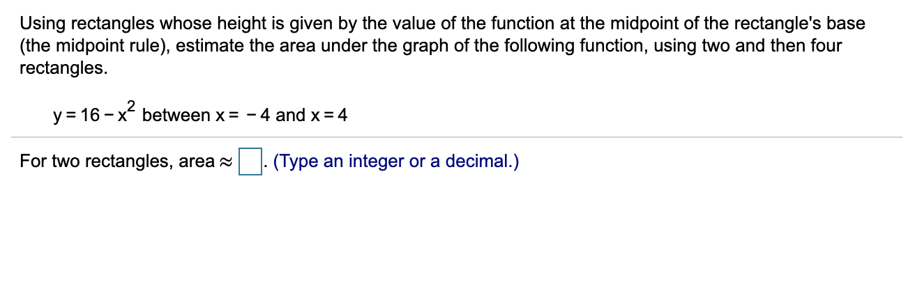 Solved Using rectangles whose height is given by the value | Chegg.com