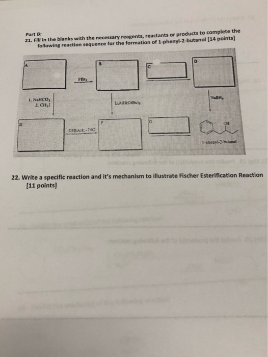 Solved Part B: 21. Fill in the blanks with the necessary | Chegg.com