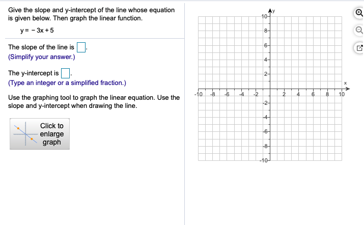 Solved Give the slope and y-intercept of the line whose | Chegg.com