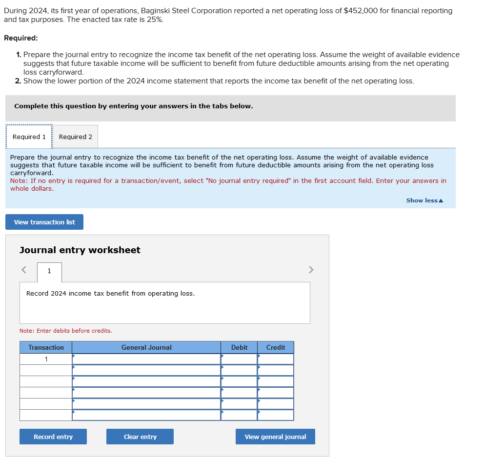 Solved During 2024, ﻿its first year of operations, Baginski | Chegg.com