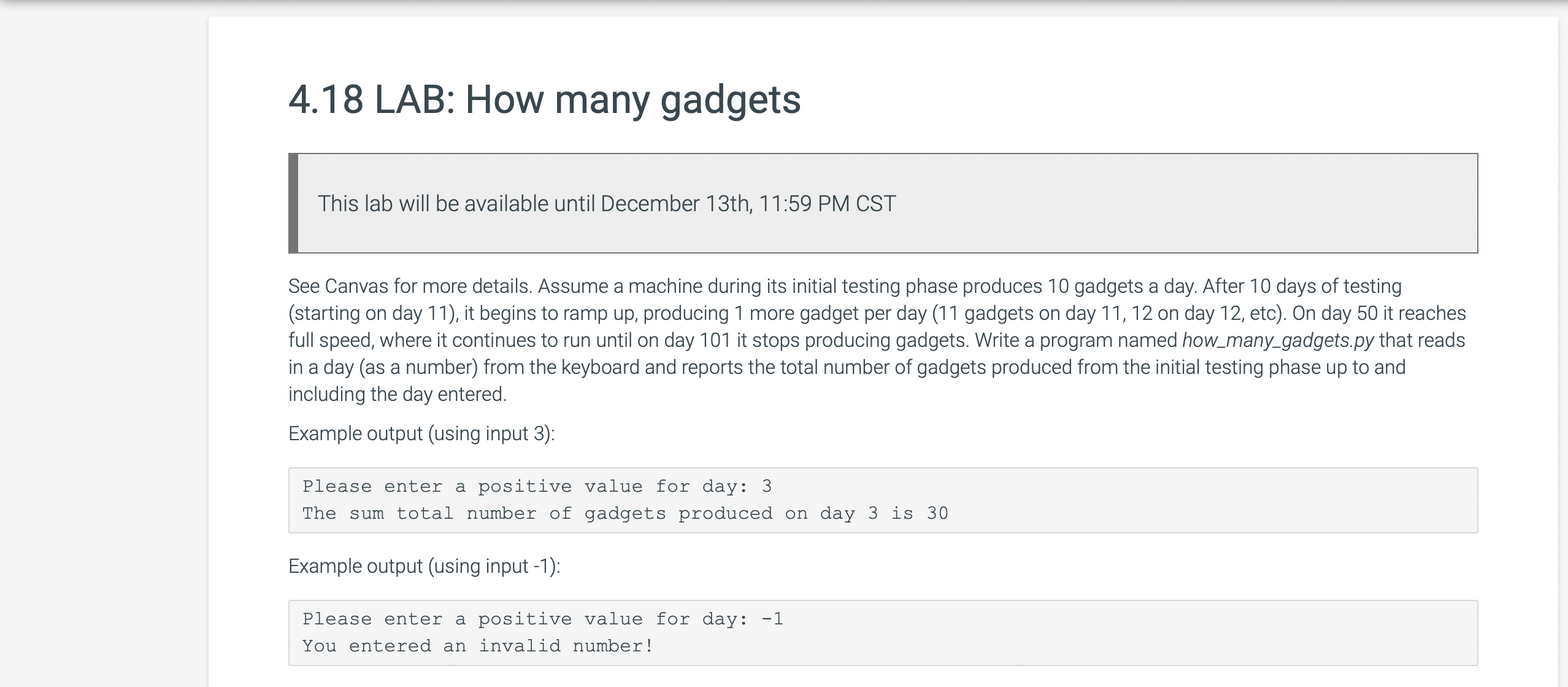Solved This lab will be available until December 13th, 11:59 | Chegg.com