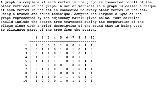 A graph is complete if each vertex in the graph is | Chegg.com