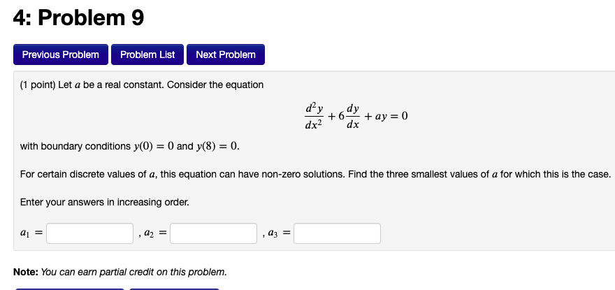 Solved 4: Problem 9 Previous Problem Problem List Next | Chegg.com