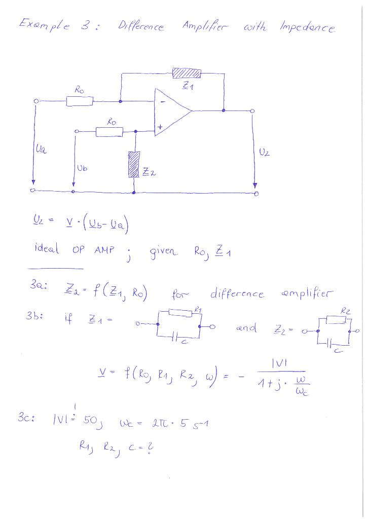 Solved Example 3: Difference Amplifier with Impedance VIN Ro | Chegg.com