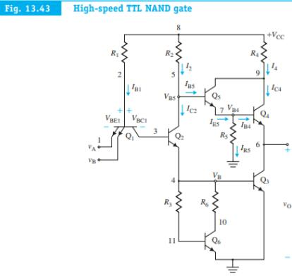 Solved Design the TTL NAND gate of the circuit in Fig. | Chegg.com