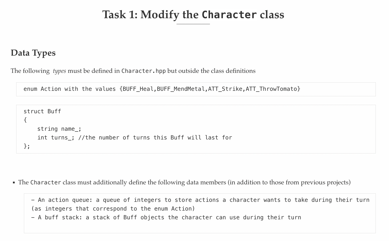 Solved Please do task 2especially the actionSelection, | Chegg.com