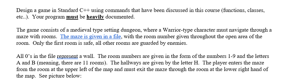 Solved The assignment is in C++ language. (Not Java) The | Chegg.com