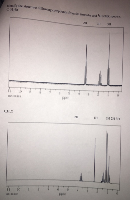 Solved Identify the structures following C3H7Br g compounds | Chegg.com