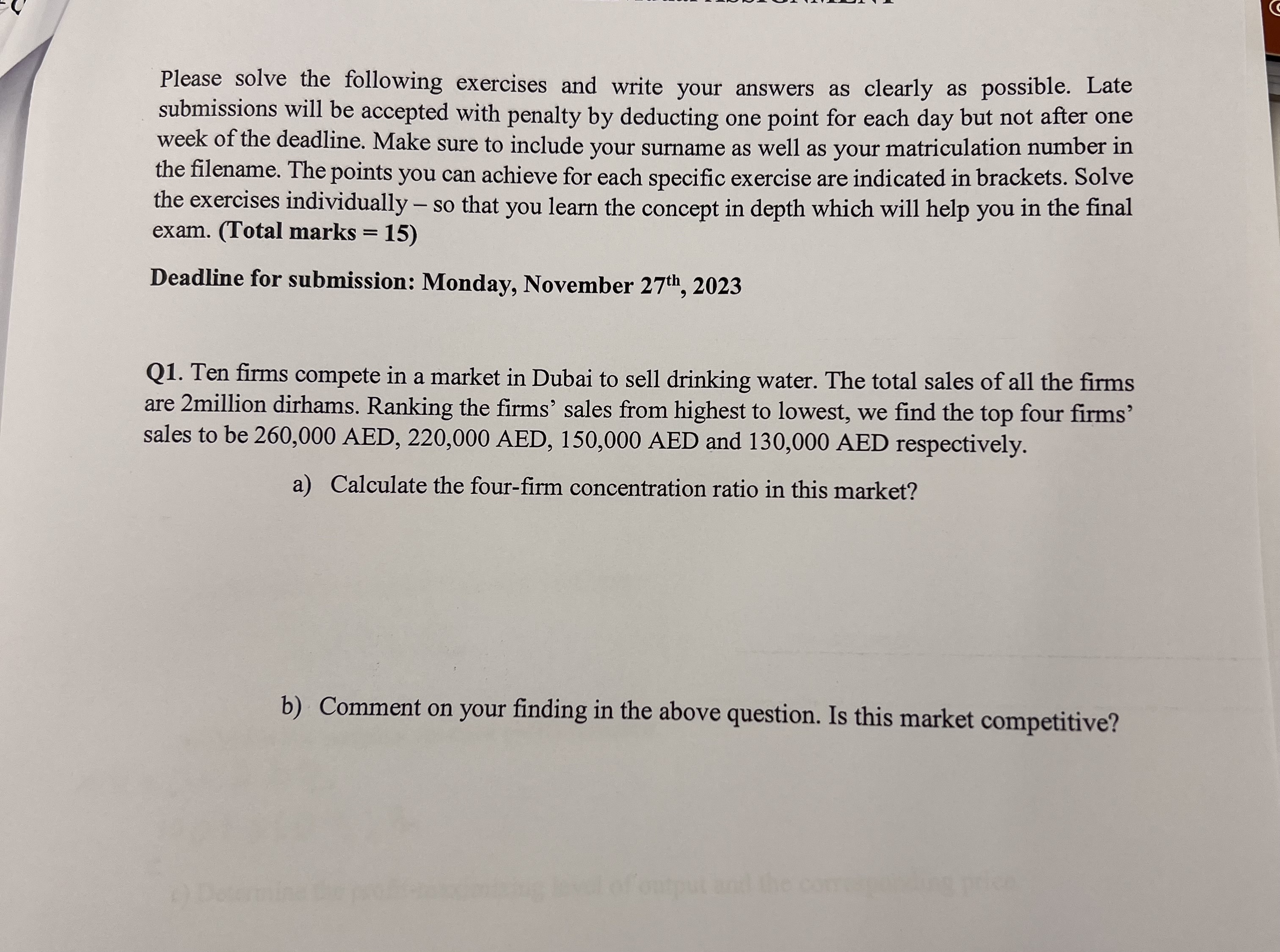 Solved Please solve the following exercises and write your | Chegg.com