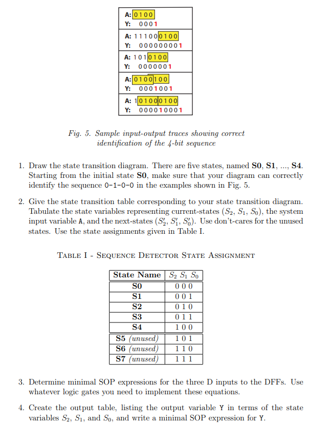 Solved 2 2 Design The Synchronous Sequence Detector A Block
