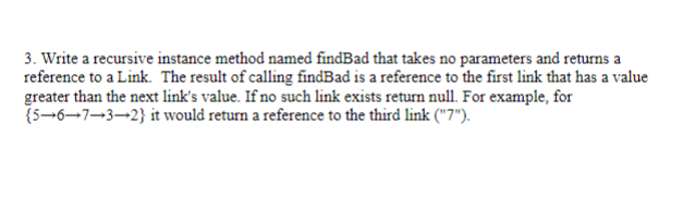 Solved Complete the Link class by writing methods described | Chegg.com