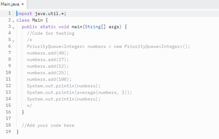 Solved 3 5 00 Main.java x 1 limport java.util.*; 2 class | Chegg.com