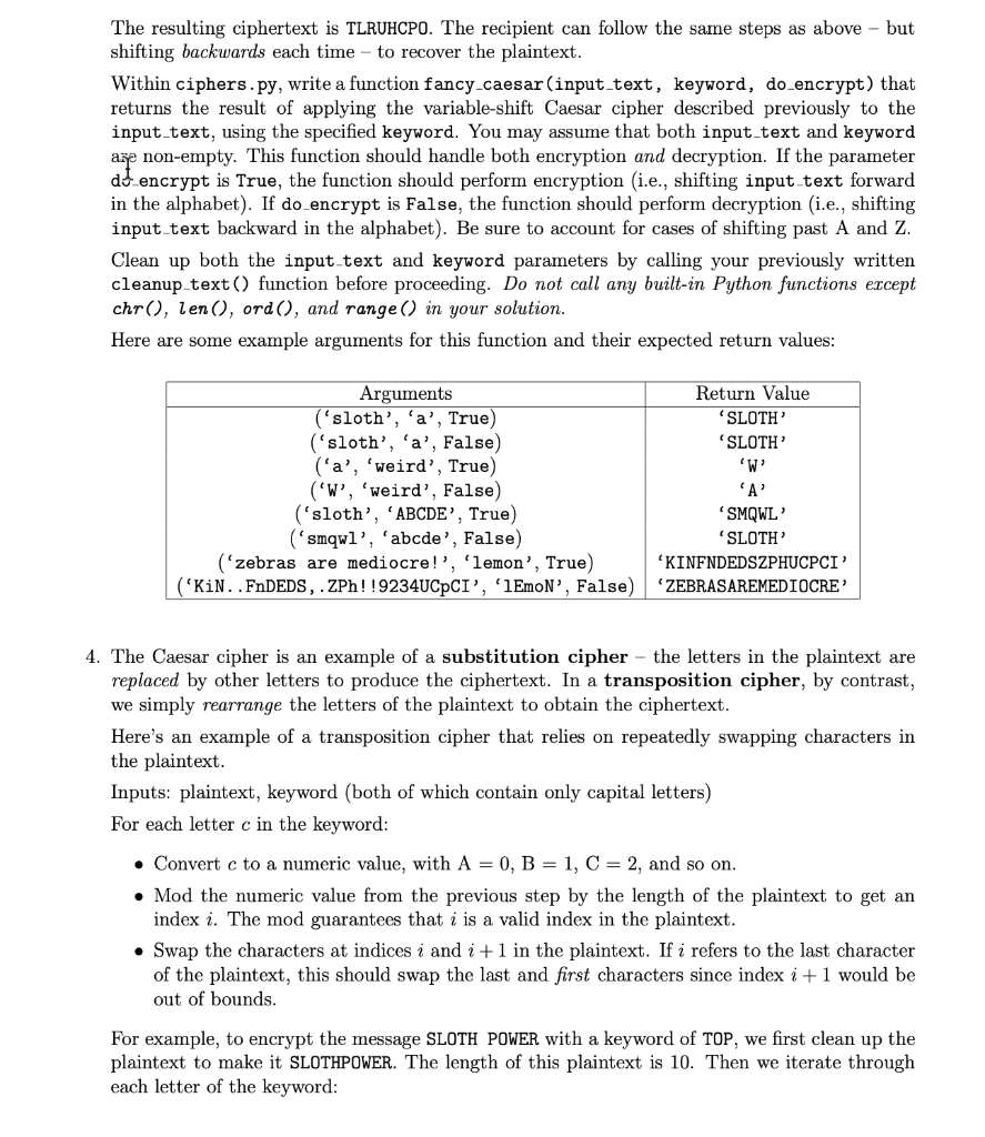 Solved 3. (12 points) In the Caesar cipher, encryption is | Chegg.com