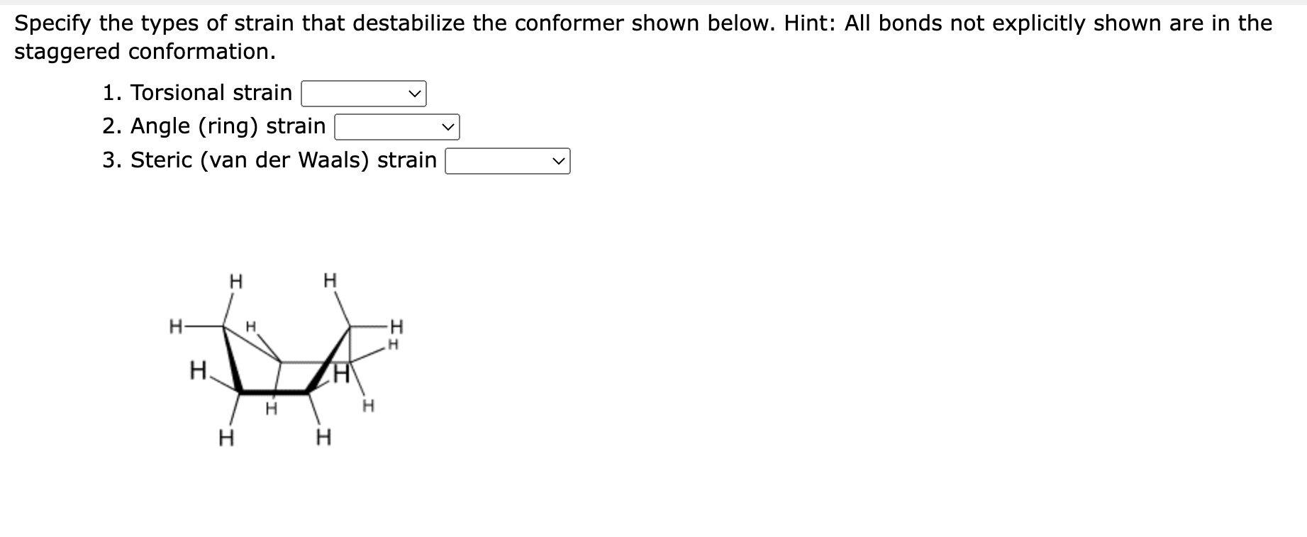 Solved Specify the types of strain that destabilize the | Chegg.com
