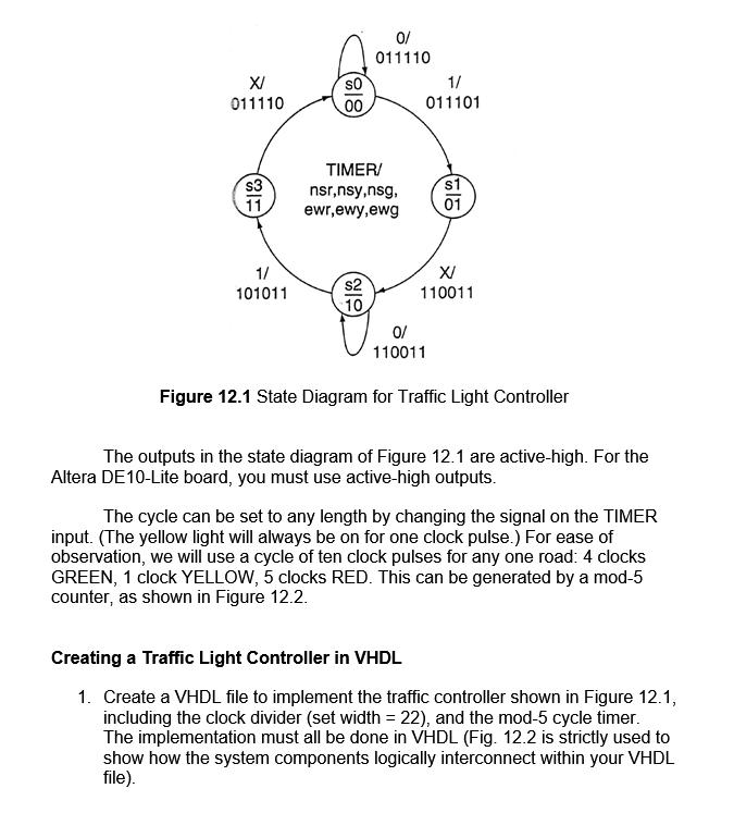 Solved Procedure Traffic Light Controller A simple traffic | Chegg.com