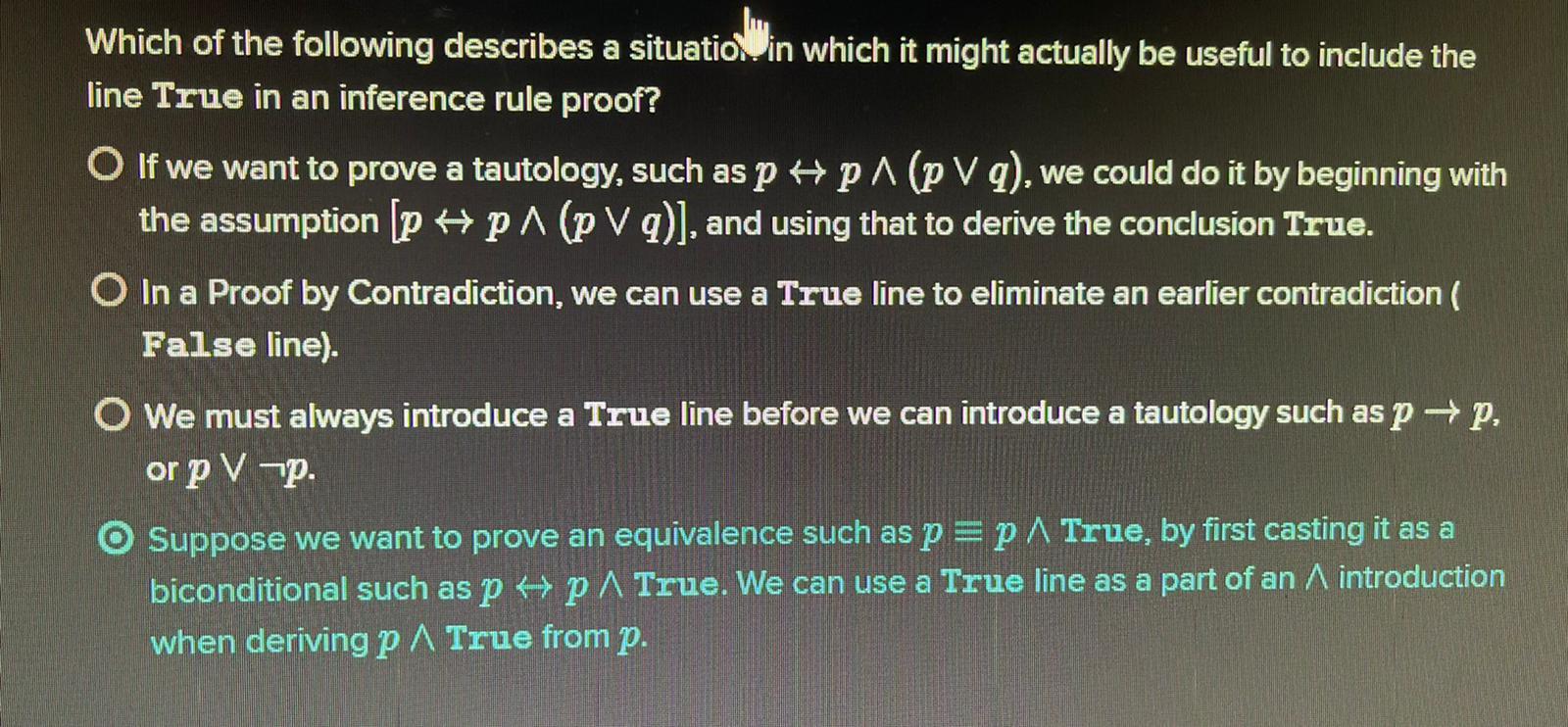Solved Which of the following describes a situation in which | Chegg.com