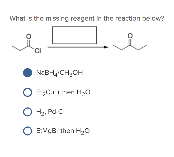 Solved What is the missing reagent in the reaction below? CI | Chegg.com