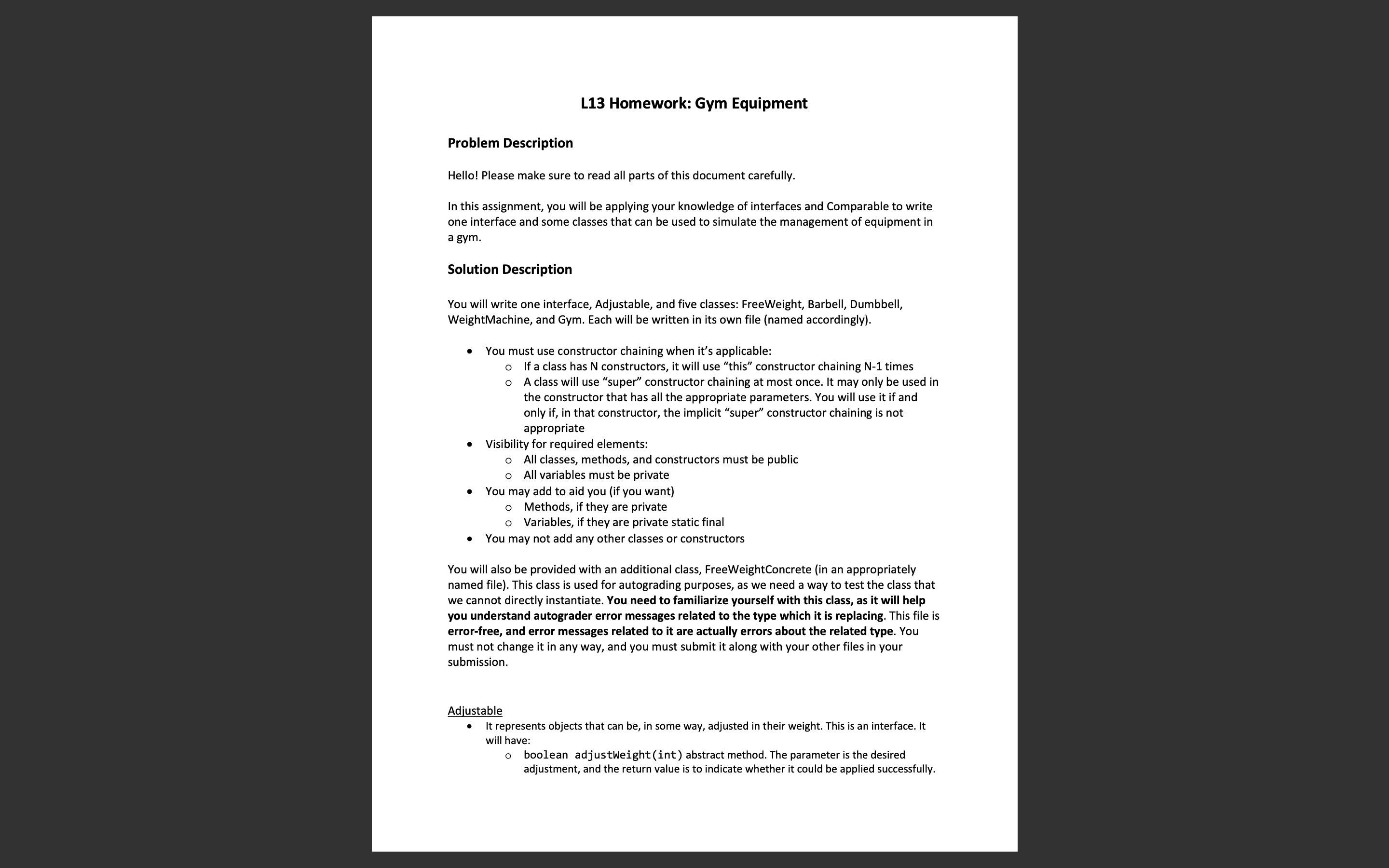 Solved Write the full Java code for all of the following | Chegg.com