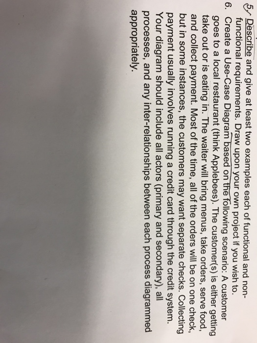 Solved 5 Describe and give at least two examples each of | Chegg.com