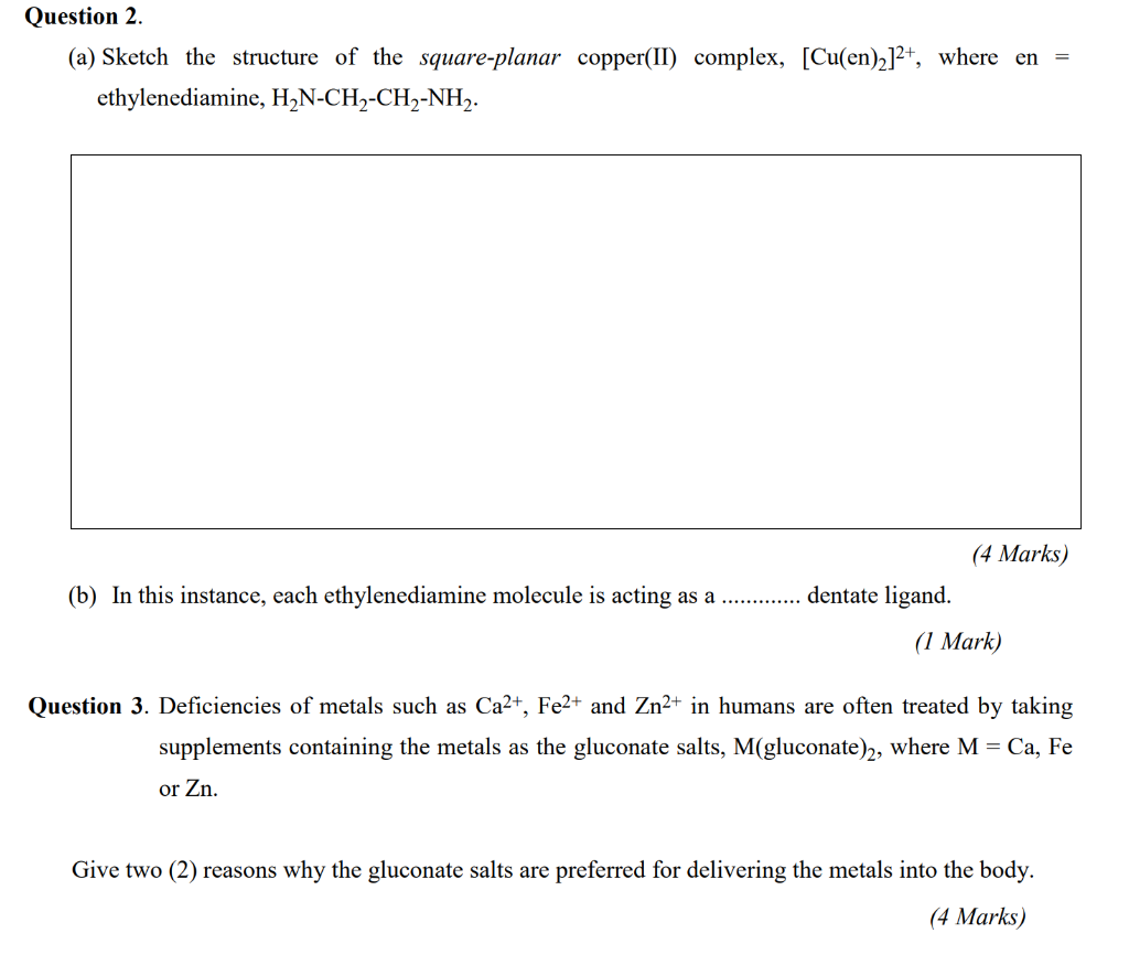 Solved Question 2. (a) Sketch the structure of the | Chegg.com