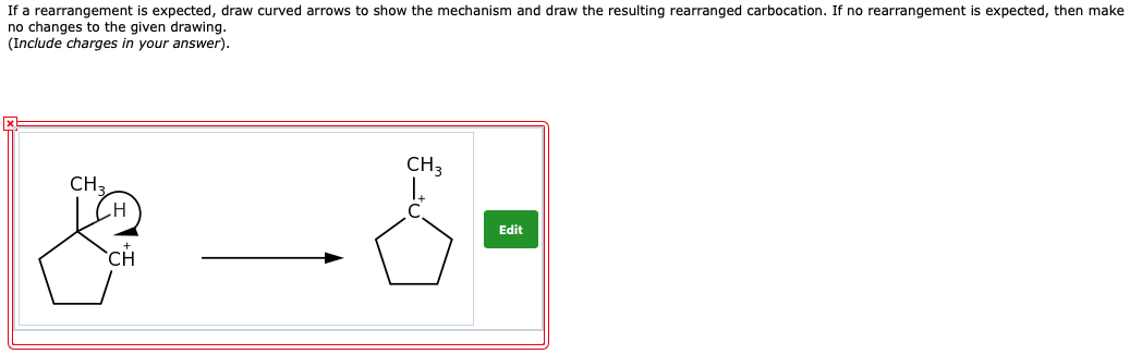 Solved If a rearrangement is expected, draw curved arrows to | Chegg.com