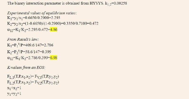 Solved The binary interaction parameter is obtained from | Chegg.com