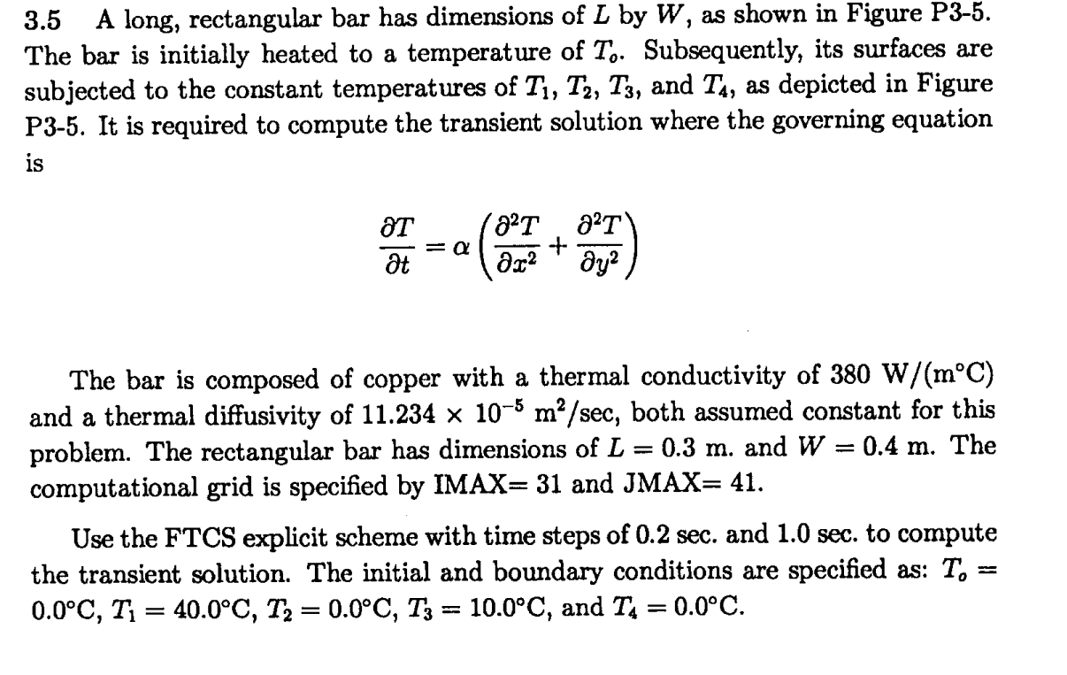 Solved 3.5 A long, rectangular bar has dimensions of L by W, | Chegg.com