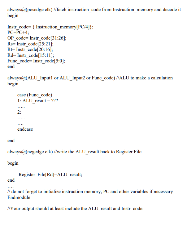 The objective is to implement a microprocessor as | Chegg.com