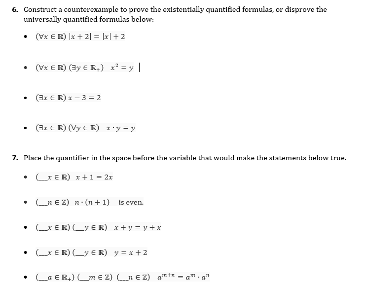 Solved 6. Construct a counterexample to prove the | Chegg.com