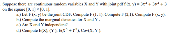 Solved by an EXPERT Suppose there are continuous random variables X ﻿and | Chegg.com