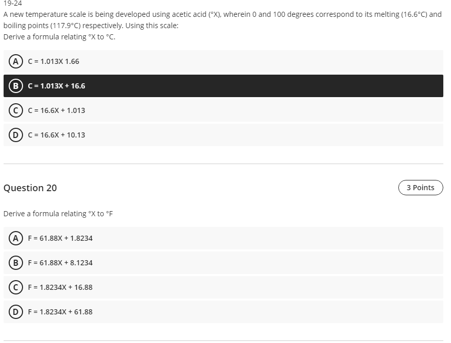 Solved 19-24 A new temperature scale is being developed | Chegg.com