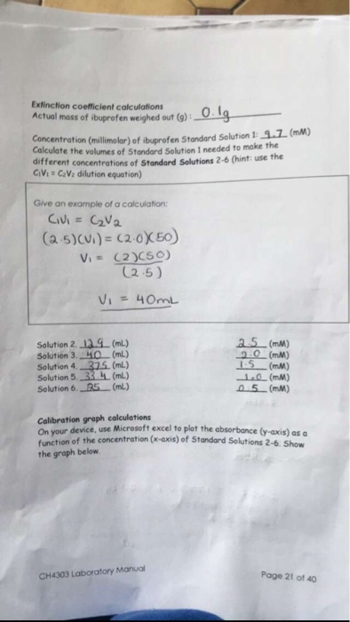 Solved Using The Extinction Coefficients Below, Calculate, 56% OFF