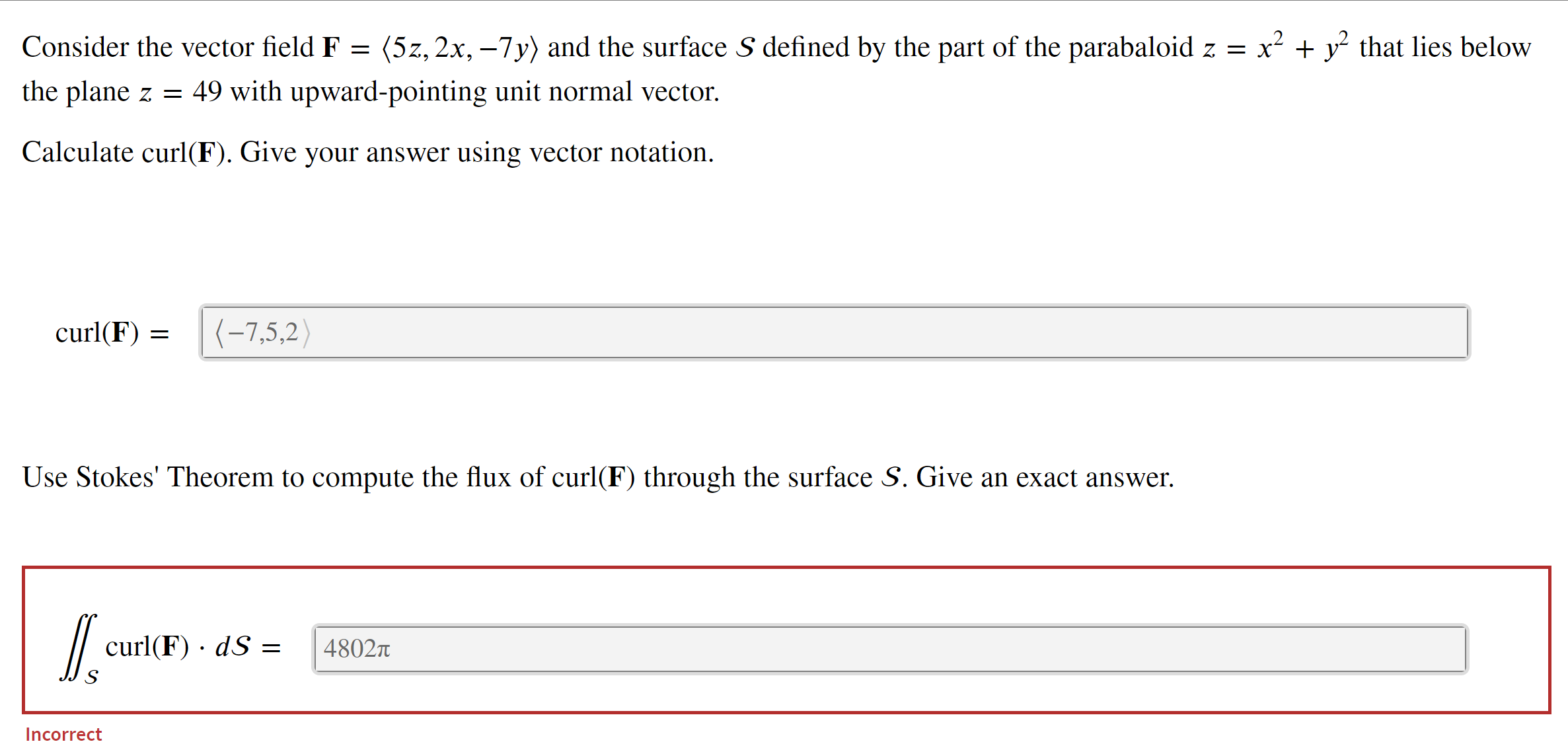 Solved Consider the vector field F= 5z,2x,−7y and the | Chegg.com