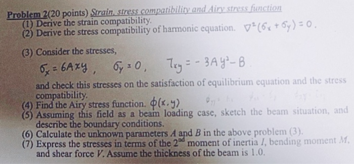 Problem 2(20 points) Strain stress compatibility and | Chegg.com
