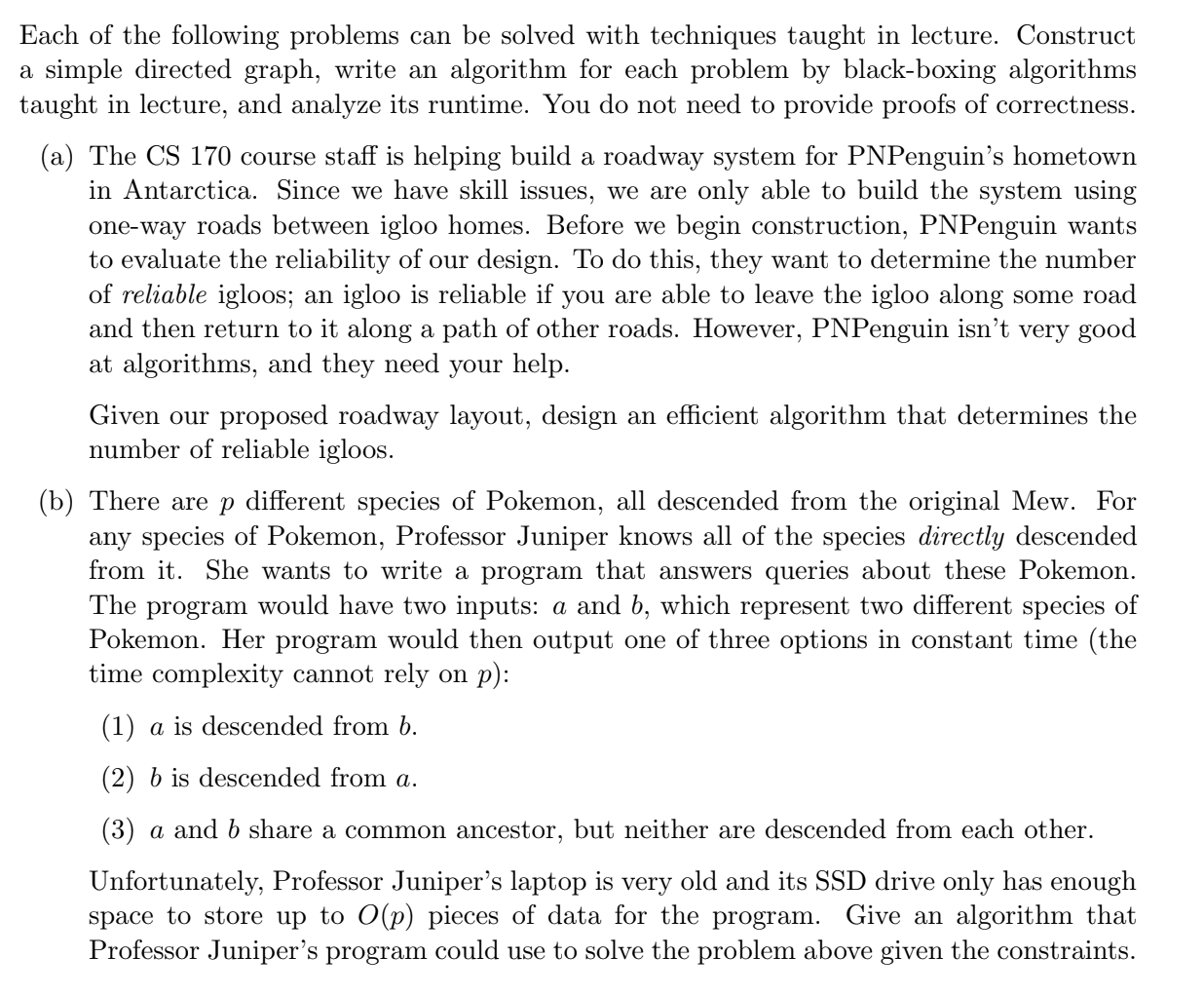 Solved Each of the following problems can be solved with | Chegg.com